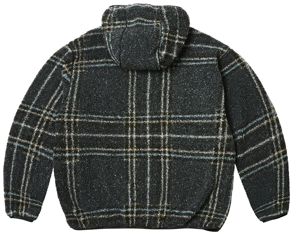Buy Palace Reversible Check Fleece Jacket 'Black' - P25JK113 | GOAT