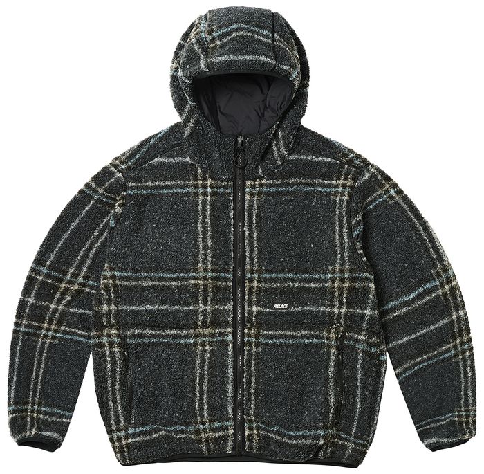 Buy Palace Reversible Check Fleece Jacket 'Black' - P25JK113 | GOAT