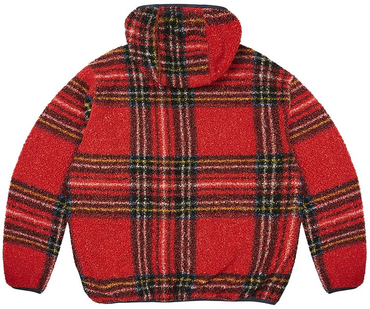 Buy Palace Reversible Check Fleece Jacket 'Red' - P25JK130 | GOAT