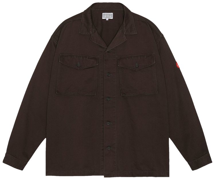 Buy Cav Empt Slotted Button BDU Shirt 'Brown' - CES24JK17 BROW | GOAT