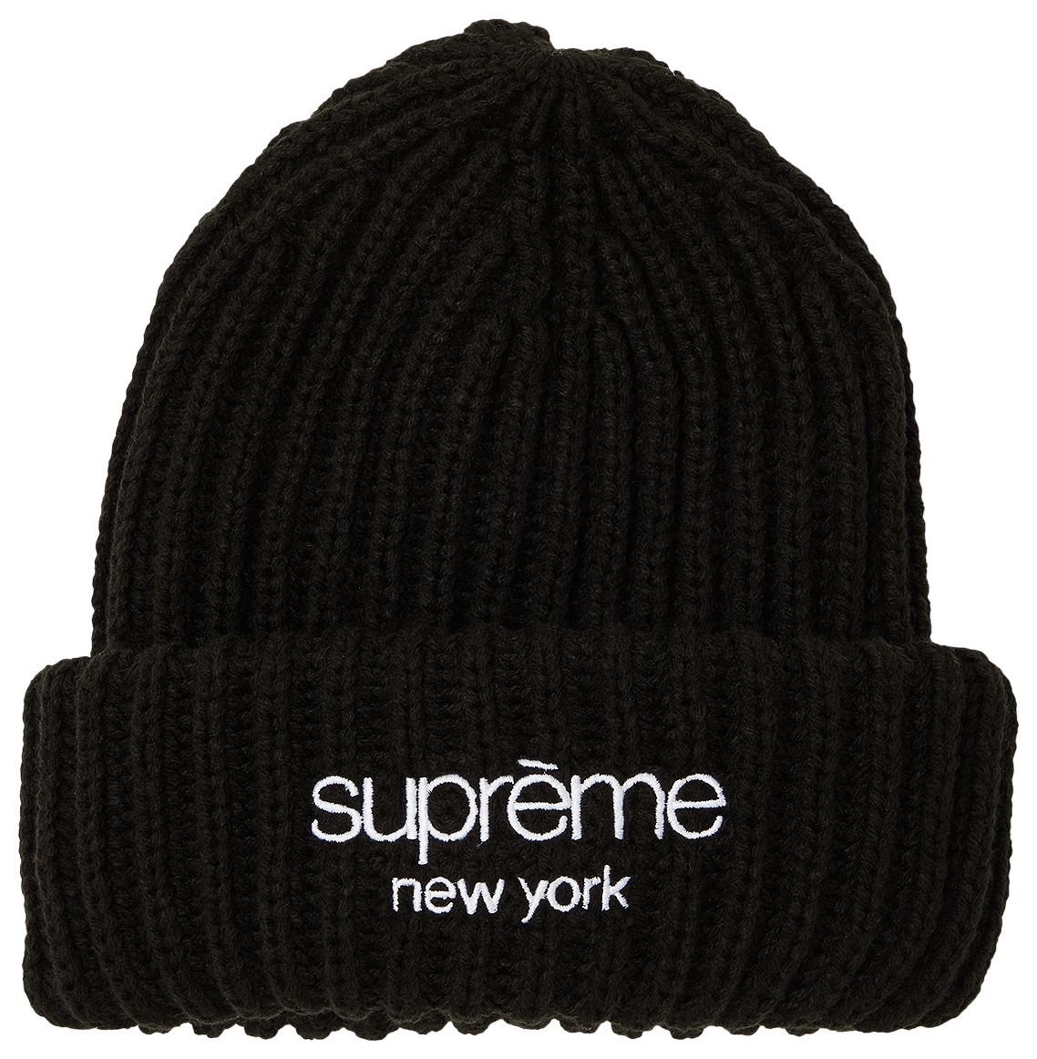 Buy Supreme Classic Logo Chunky Ribbed Beanie 'Black' - FW23BN90 BLACK ...