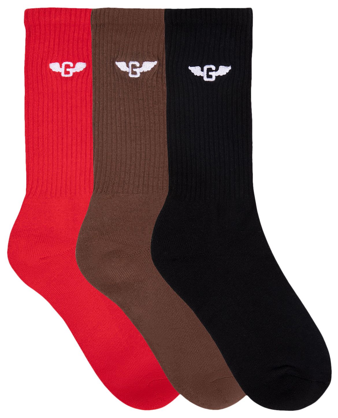 Buy GOLF WANG G-Wing Sock (3 Pack) 'Red/Bison/Black' - FW23SK1001 | GOAT CA