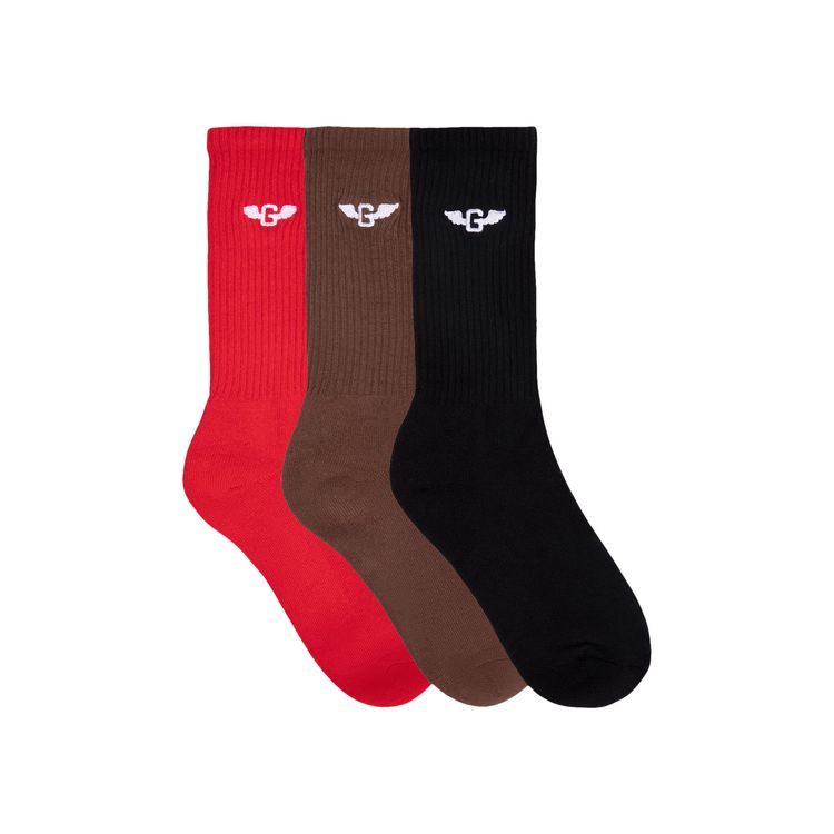Buy GOLF WANG G-Wing Sock (3 Pack) 'Red/Bison/Black' - FW23SK1001 | GOAT