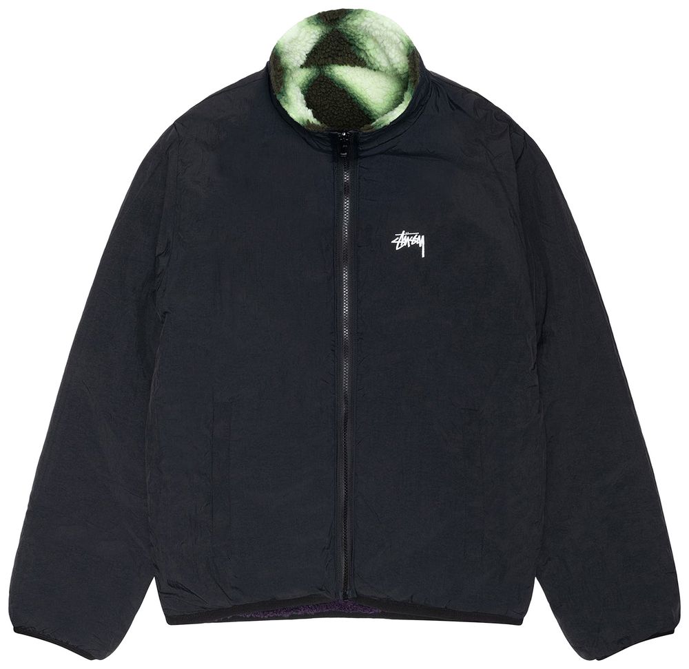 Buy Stussy Sherpa Reversible Jacket 'Green' - 118546 GREE | GOAT