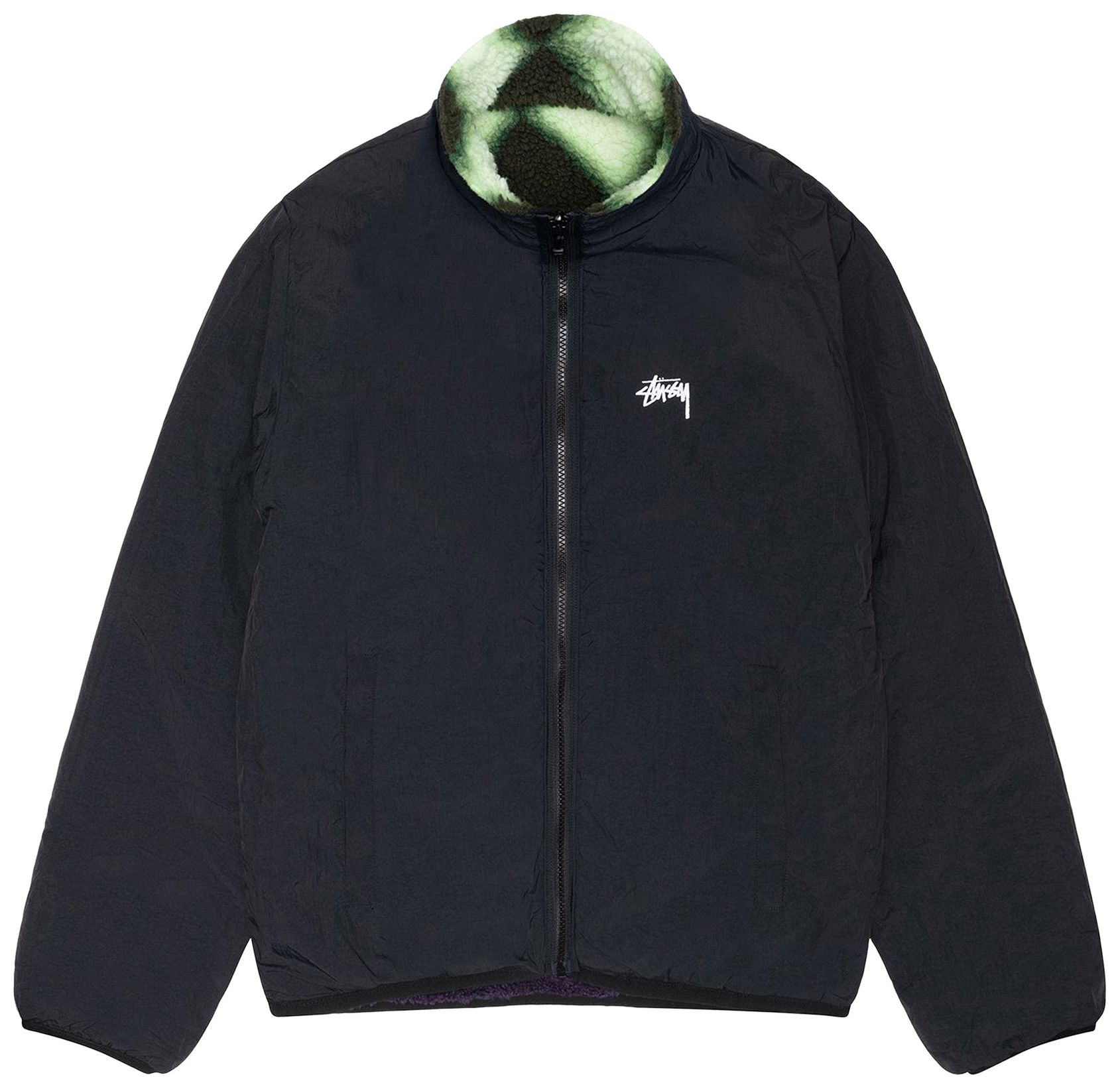 Buy Stussy Sherpa Reversible Jacket 'Green' - 118546 GREE | GOAT