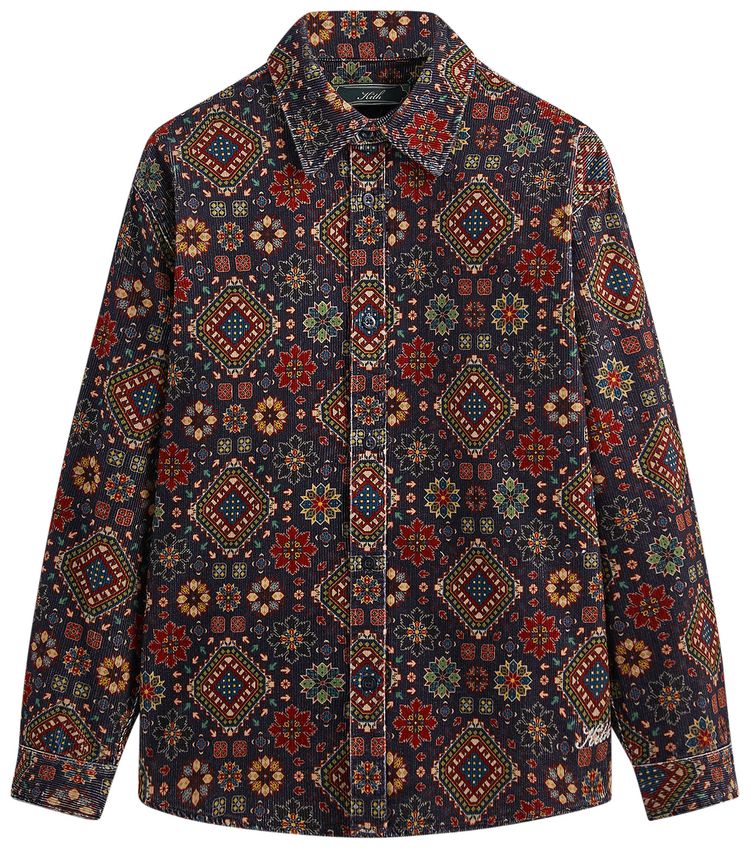 Buy Kith Printed Wide Wale Cord Apollo 'Ink' - KHM031663 432 | GOAT