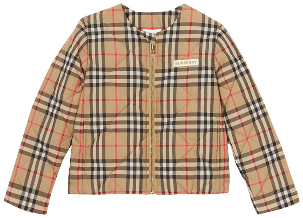 Buy Burberry Kids Check Jacket 'Archive Beige' - 8053907 | GOAT