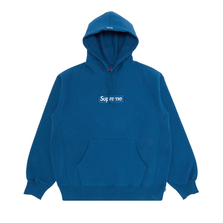 Buy Supreme Box Logo Hooded Sweatshirt 'Blue' - FW23SW56 BLUE | GOAT