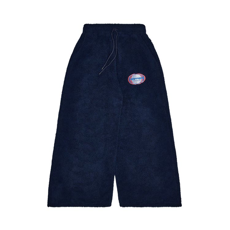 Buy Sp5der Sherpa Wide Leg Globe Pant 'Navy' - SP5 SHBLUGPNT | GOAT