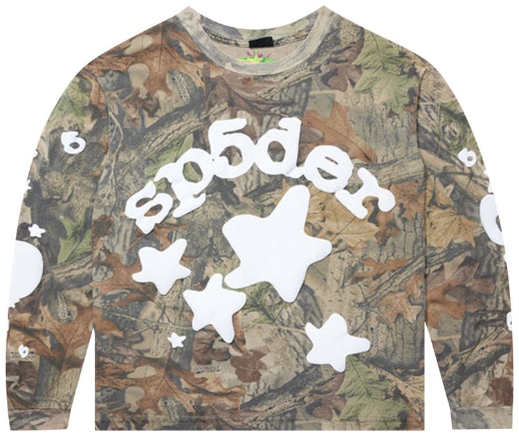 Buy Sp5der Beluga Long-Sleeve Tee 'Real Tree' - SP5 BCAMO LS | GOAT