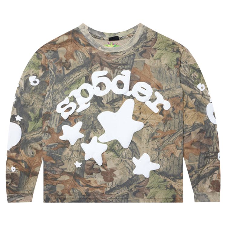 Buy Sp5der Beluga Long-Sleeve Tee 'Real Tree' - SP5 BCAMO LS | GOAT