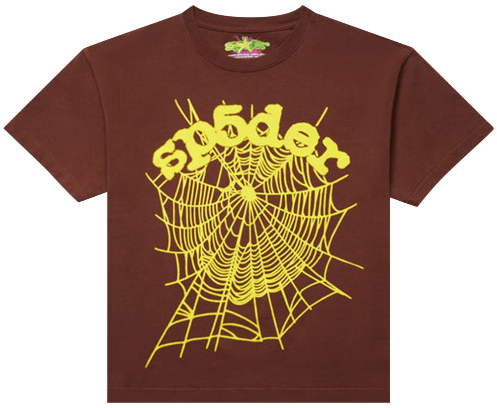 Buy Sp5der OG Web Tee 'Brown' - SP5 BRNOGTEE | GOAT