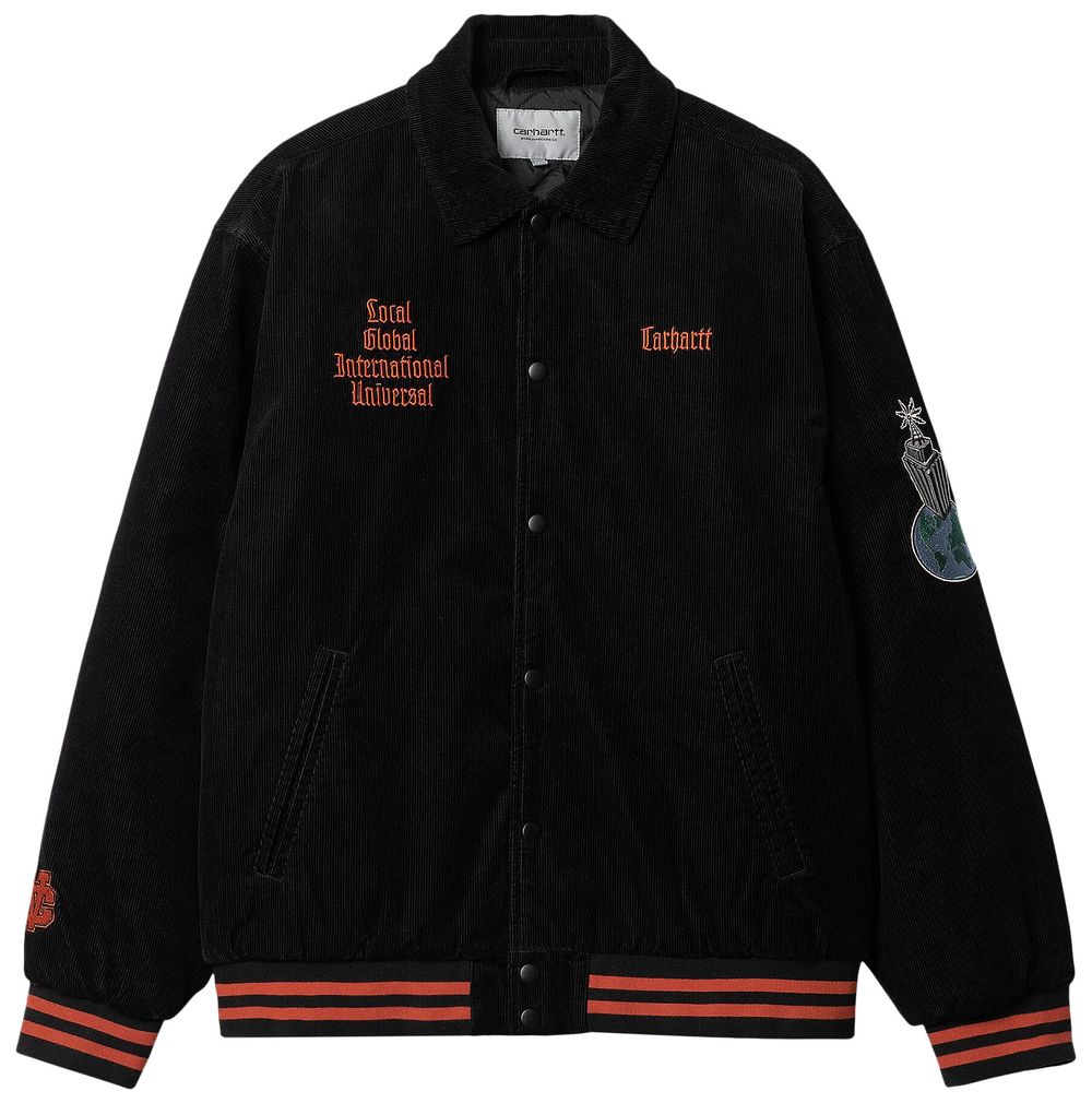 Buy Carhartt WIP Letterman Jacket 'Black/Brick' - I030819 BLAC | GOAT