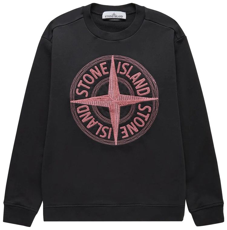 Buy Stone Island Embroidered Logo Sweatshirt 'Black' - 781565484 V0029 ...