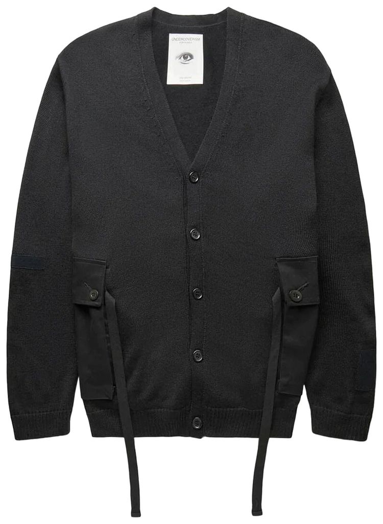 Buy Undercover Cardigan 'Black' - UI2B4901 BLAC | GOAT