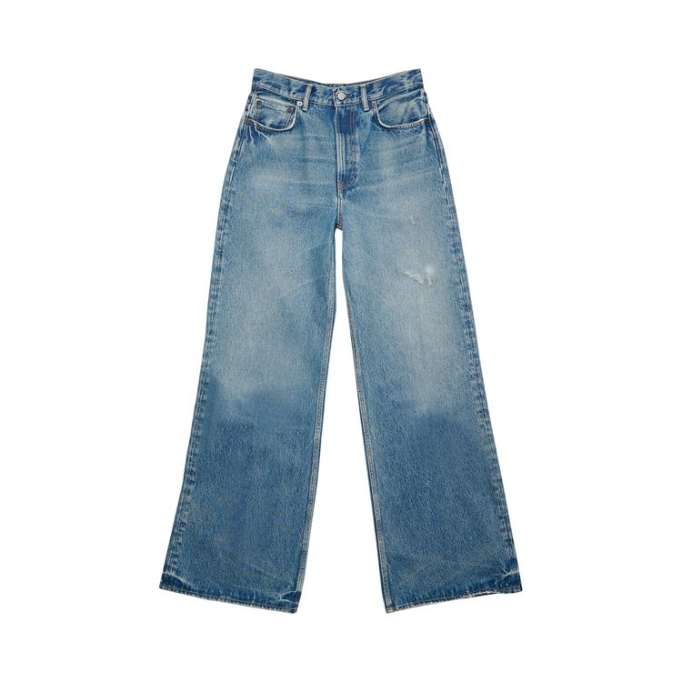 Buy Acne Studios Relaxed Fit Jeans 'Mid Blue' - A00385 GOAT MID | GOAT