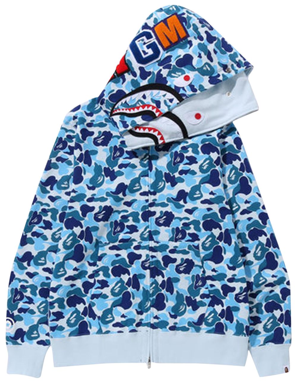 Buy BAPE ABC Camo Double Shark Full Zip Hoodie 'Blue' - 1J80 115 008 ...