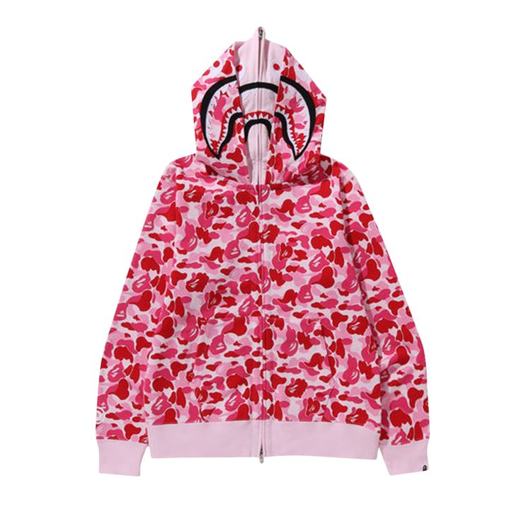 Buy BAPE ABC Camo Double Shark Full Zip Hoodie 'Pink' - 1J80 115 008 ...
