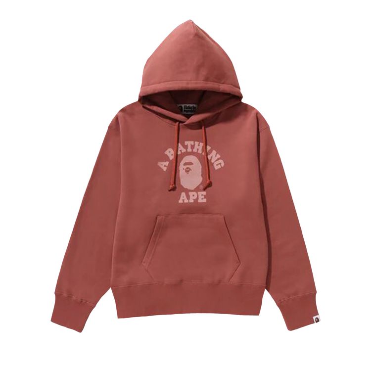 Buy BAPE College Pullover Hoodie 'Pink' - 1J80 214 004 PINK | GOAT