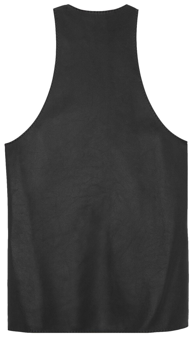 Buy Saint Laurent Deep U Neck Sleeveless Tank Top 'Black' - 764913 ...