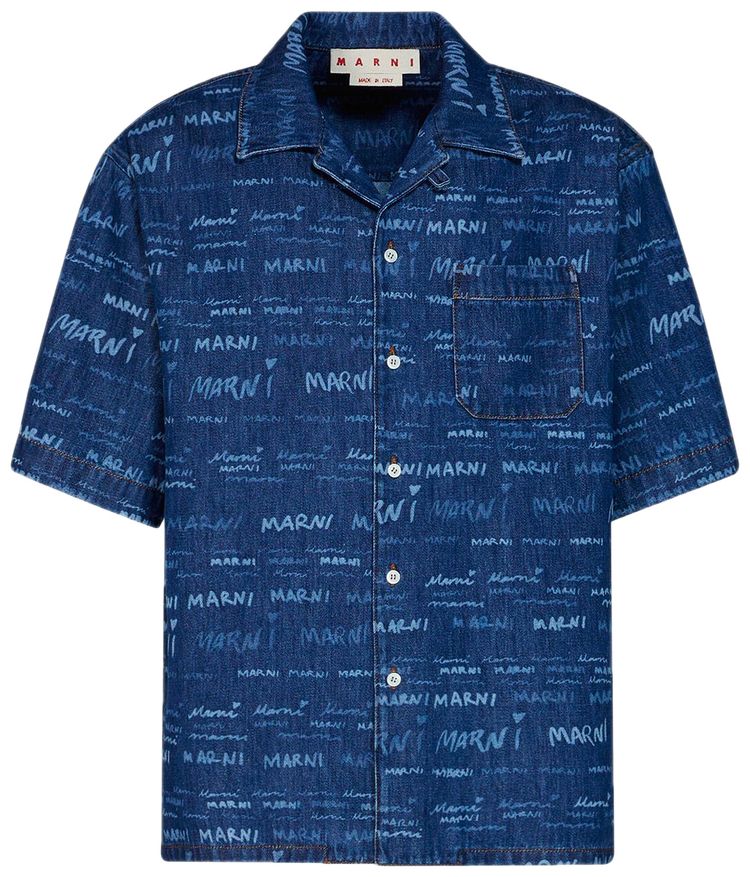 Buy Marni Denim Shirt 'Iris Blue' - CUJU0017A0 USCV36 JQB50 | GOAT