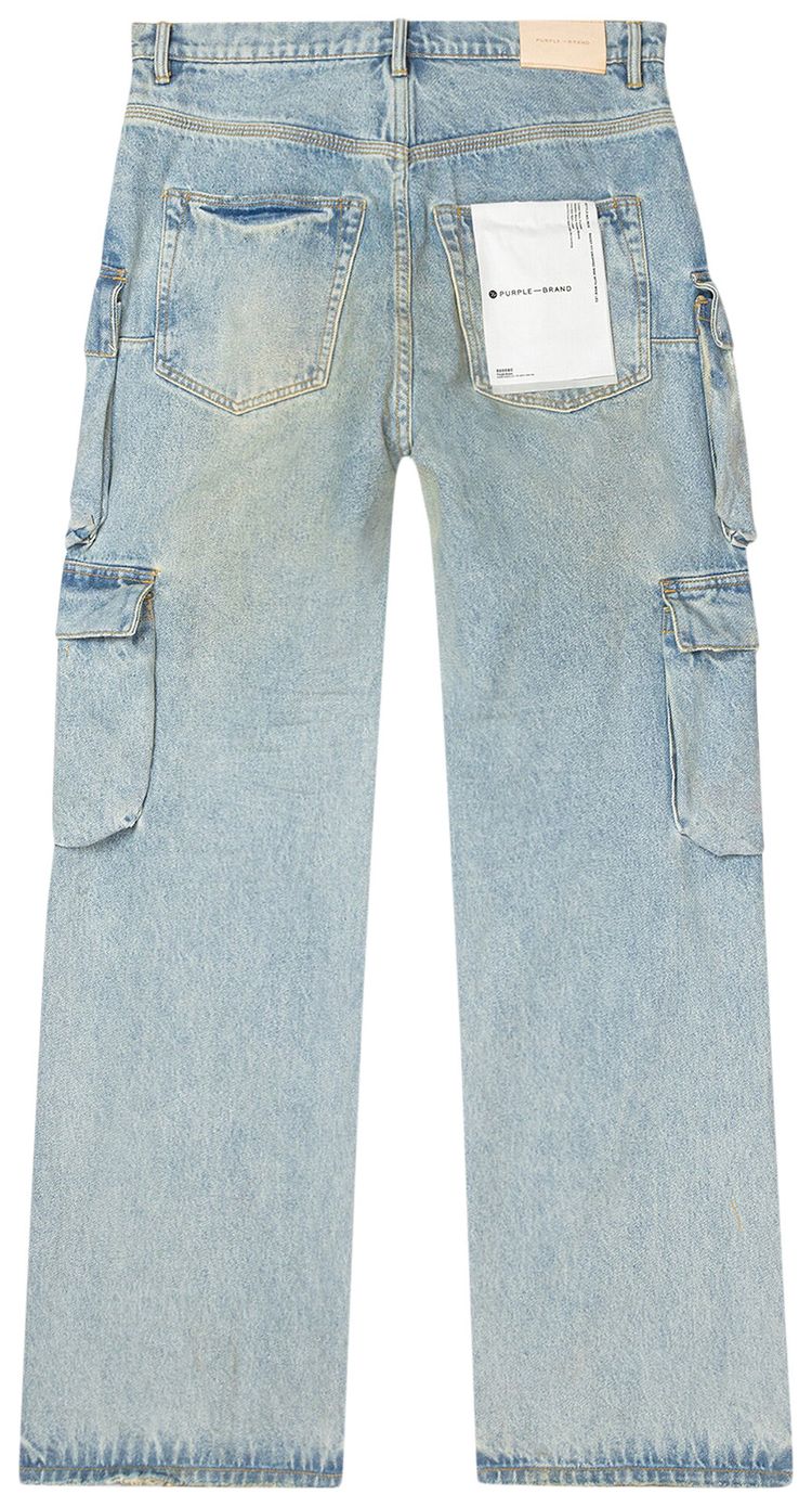 Buy PURPLE BRAND Relaxed Double Cargo Jeans 'Light Indigo' - P018 ...