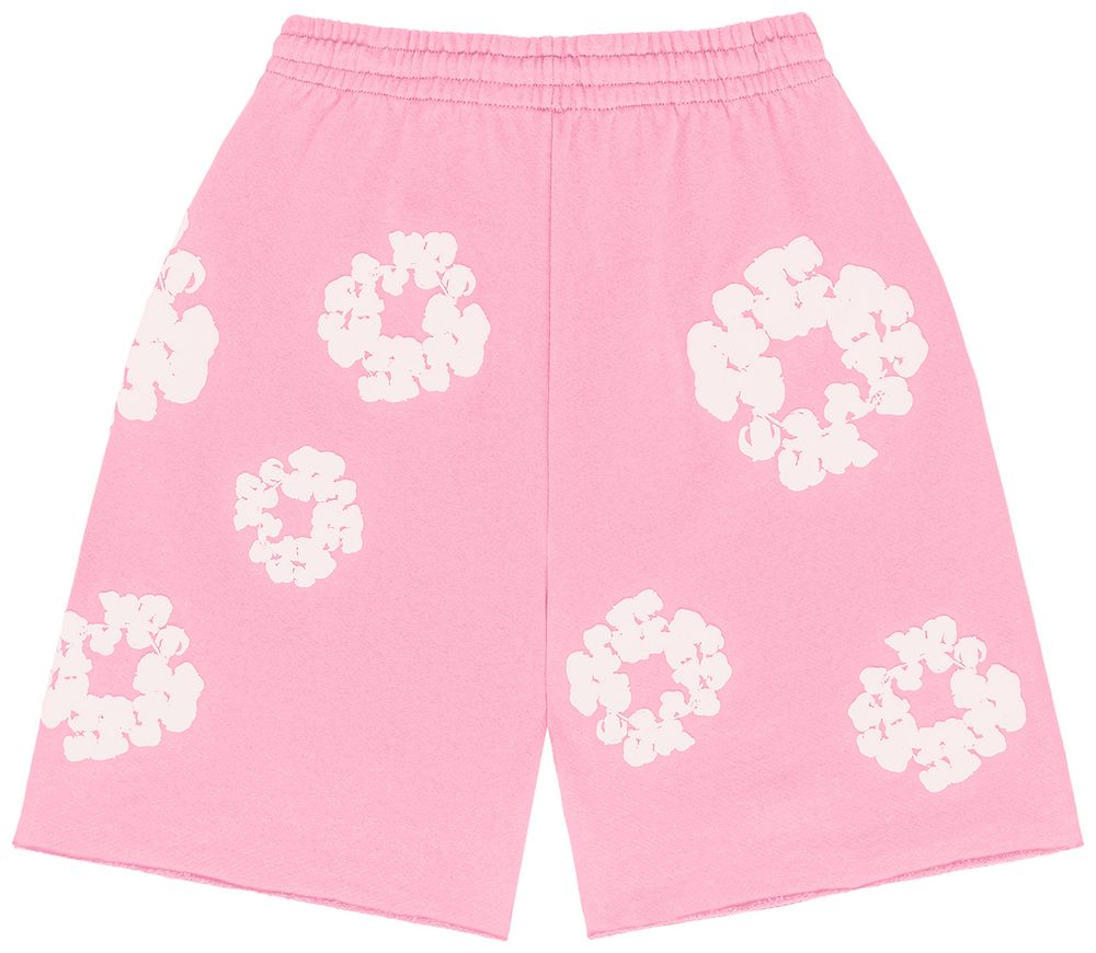 Buy Denim Tears The Cotton Wreath Shorts 'Pink' - 402 100 30 PINK | GOAT