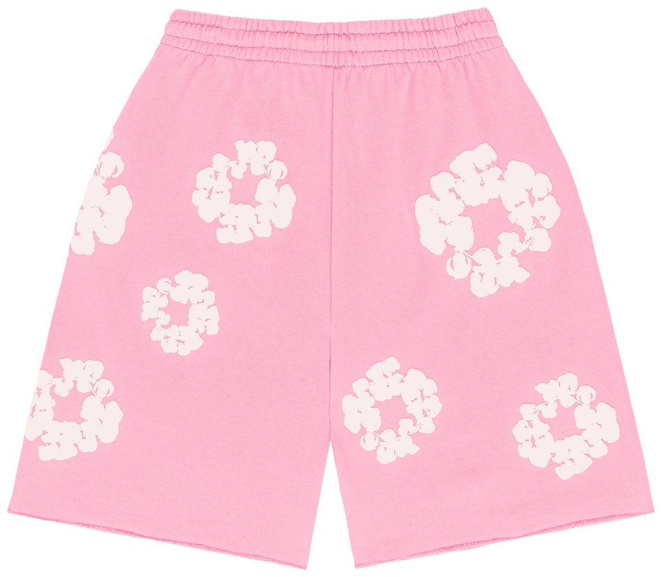 Buy Denim Tears The Cotton Wreath Shorts 'Pink' - 402 100 30 PINK | GOAT