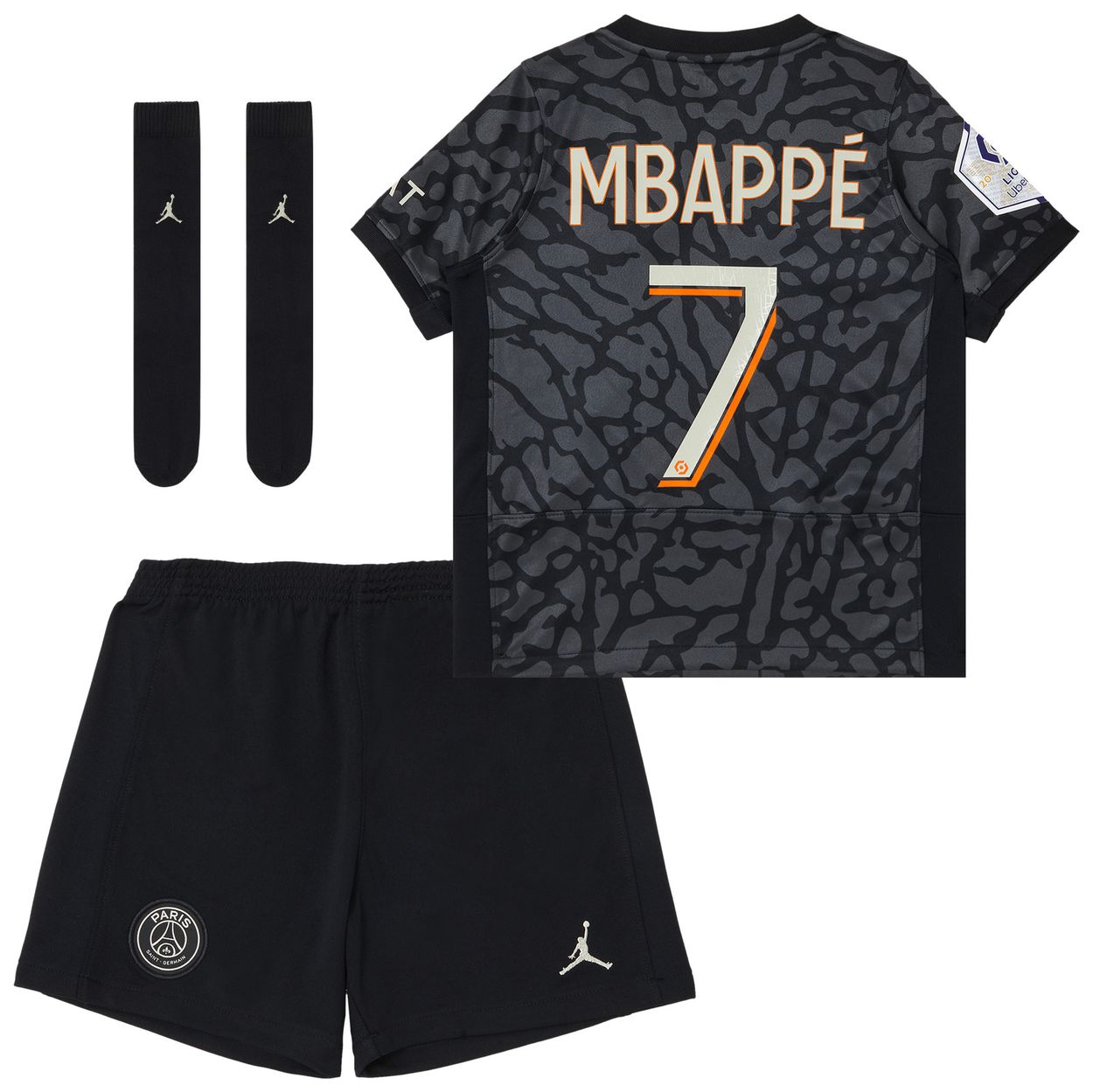 Buy Paris Saint-Germain Little Kids x Jordan Third Stadium Mbappé Ligue ...