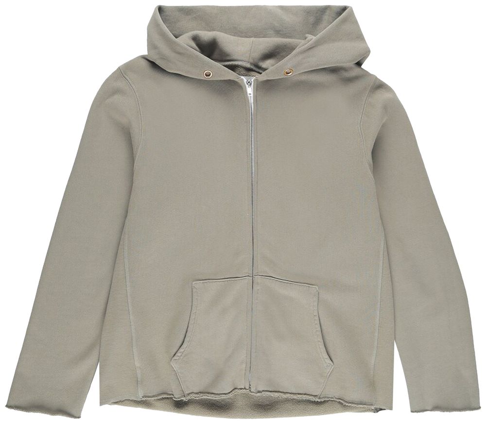 Buy Les Tien Raw Zip Hoodie 'Citron Sage' - CF 1070 CITR | GOAT
