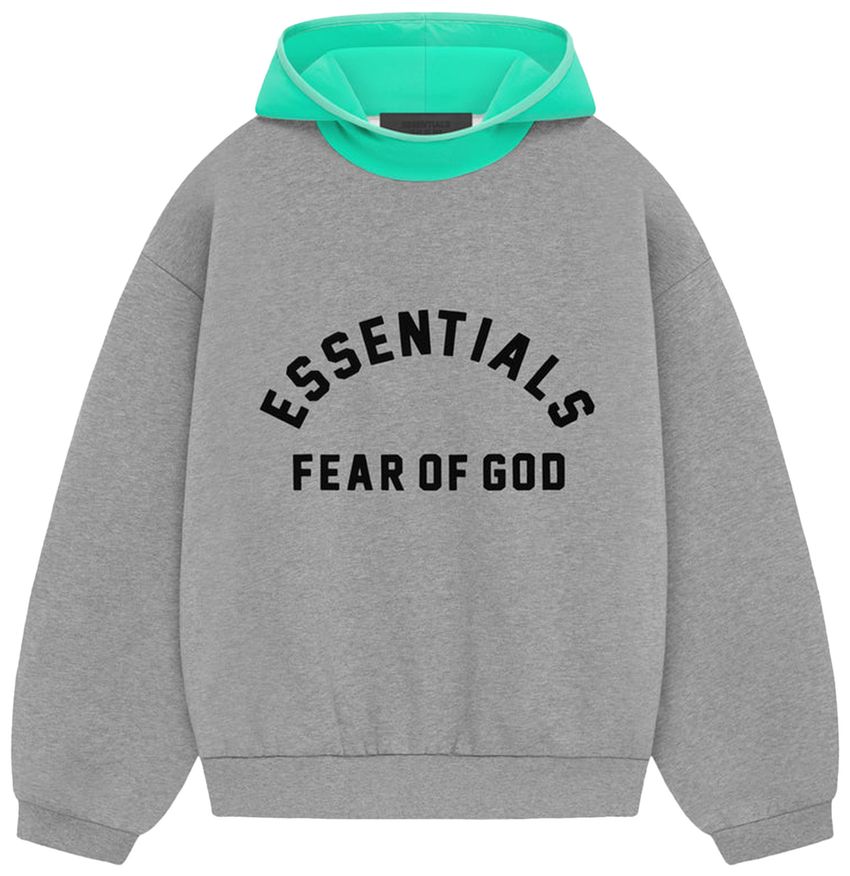 Buy Fear of God Essentials Nylon Fleece Hoodie 'Dark Heather Oatmeal ...
