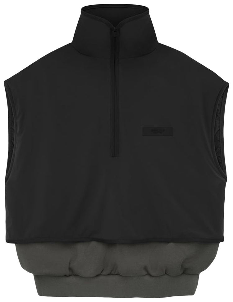 Buy Fear of God Essentials Nylon Fleece Mockneck Vest 'Ink/Jet Black ...