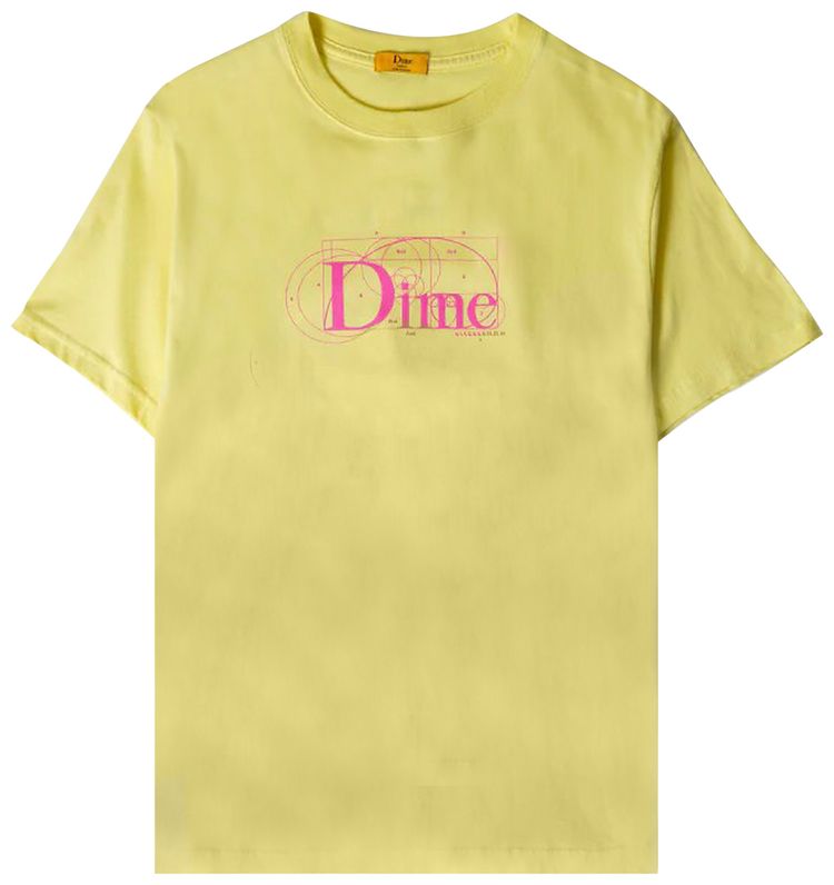 Buy Dime Classic Ratio T-Shirt 'Yellow' - DIME23D2F18NEO | GOAT