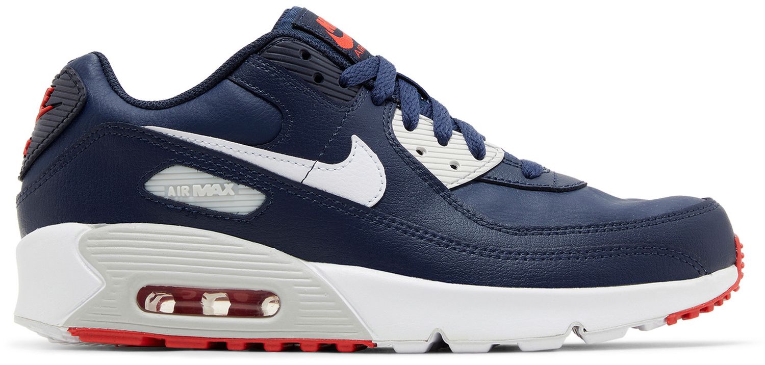 Buy Nike Air Max 90 Leather GS 'Obsidian Track Red' - DV3607 400 | GOAT
