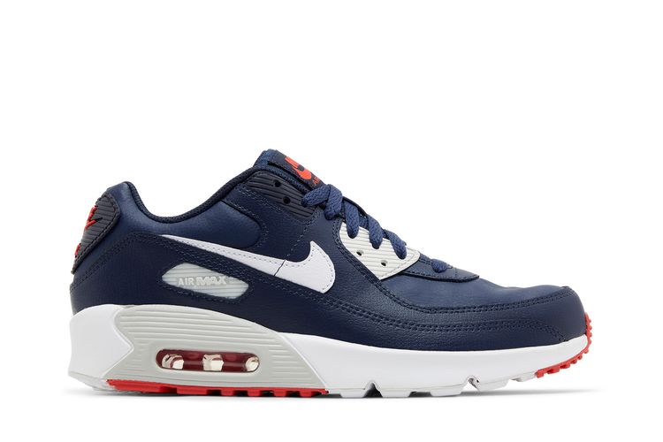 Buy Nike Air Max 90 Leather GS 'Obsidian Track Red' - DV3607 400 | GOAT