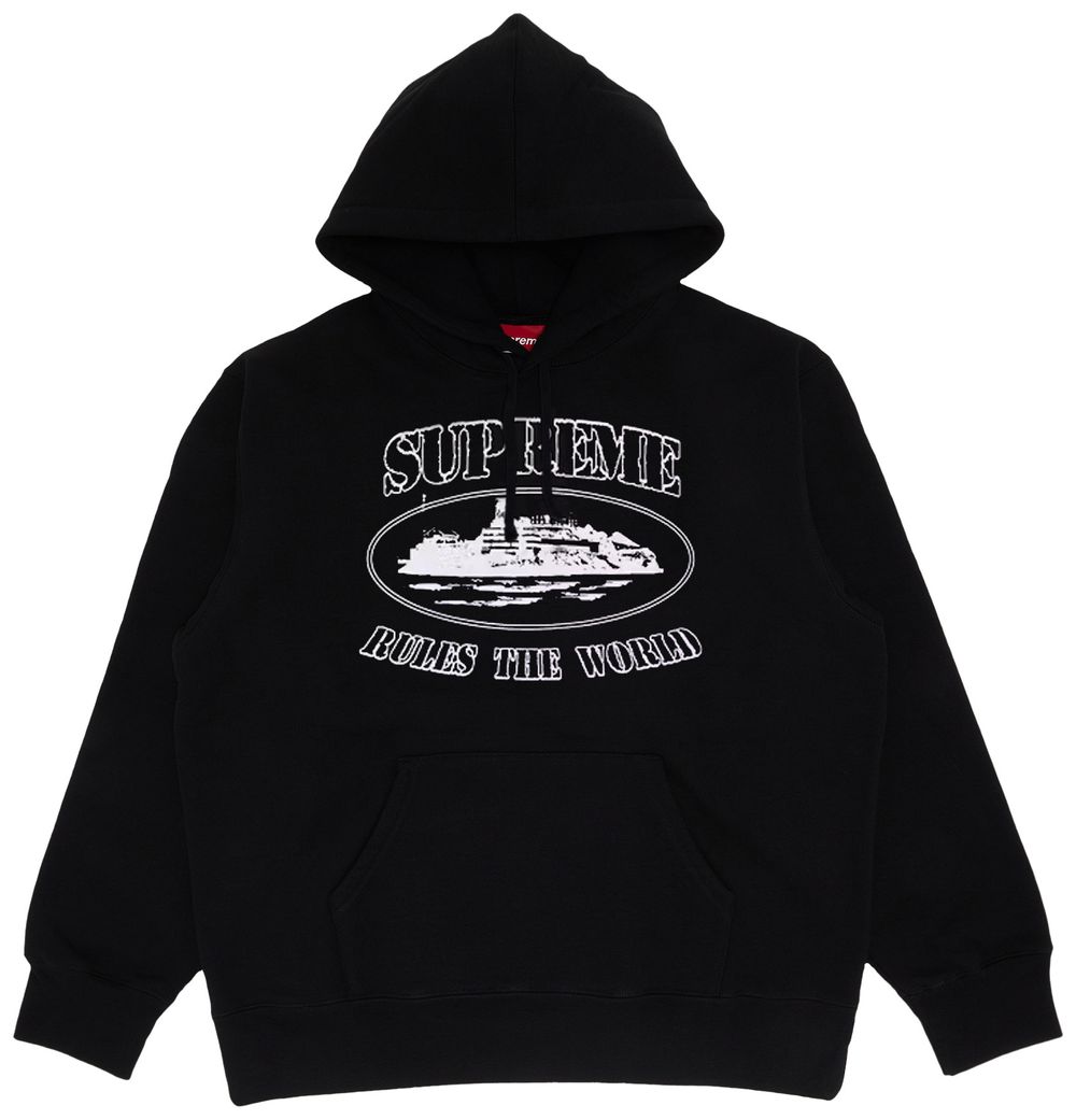 Buy Supreme x Corteiz Rules The World Hooded Sweatshirt 'Black ...