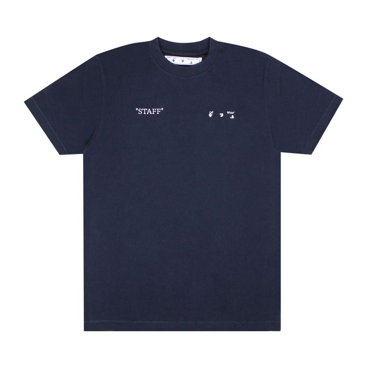 Buy Off-White Staff T-Shirt 'Blue/White' - OMAA027T21JER0014501 | GOAT