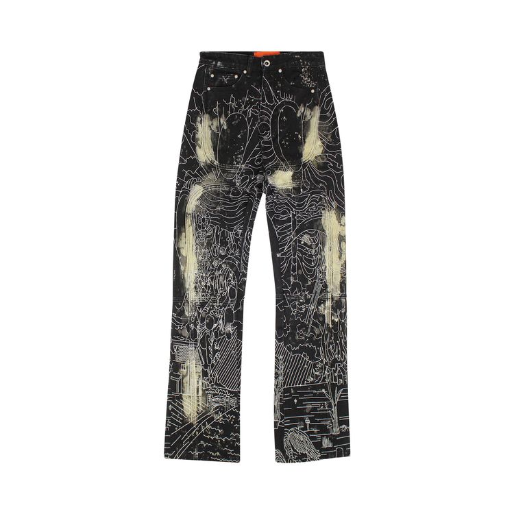 Buy Who Decides War Blanched Embroidered Jeans 'Black' - 2637 ...
