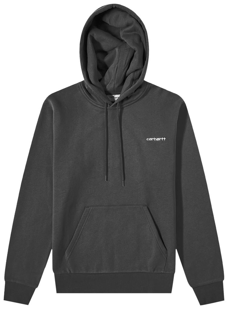 Buy Carhartt Wip Hooded Script Embroidery Sweatshirt Black I031243