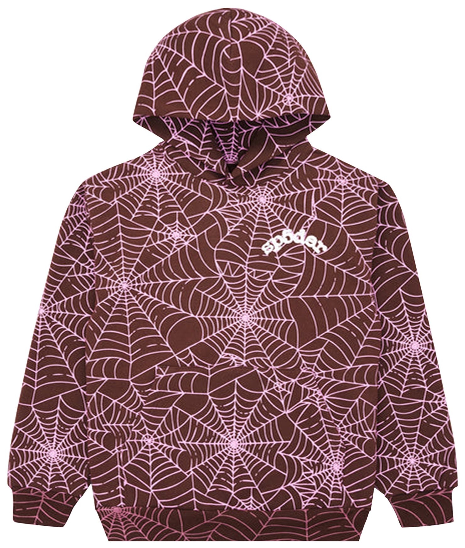 Buy Sp5der All Over Print Hoodie 'Brown' - SP5 AOP BPHD | GOAT