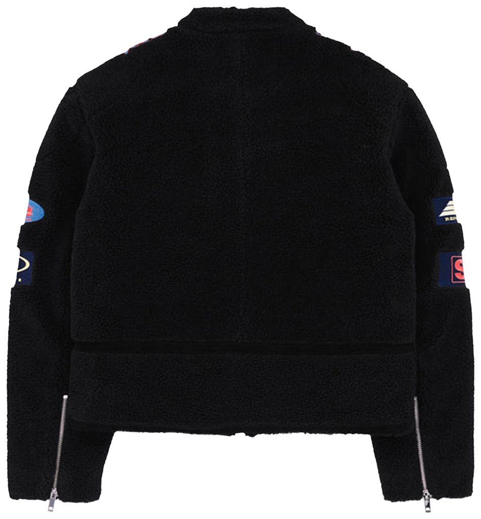 Buy Sp5der Sherpa Hunter Moto Jacket 'Black' - SP5 BLMOTJKT | GOAT