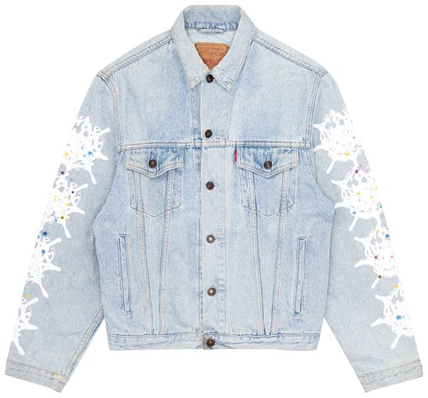 Buy Sp5der Vintage Web Trucker Jacket 'Denim' - SP5 JKT WEBVB | GOAT