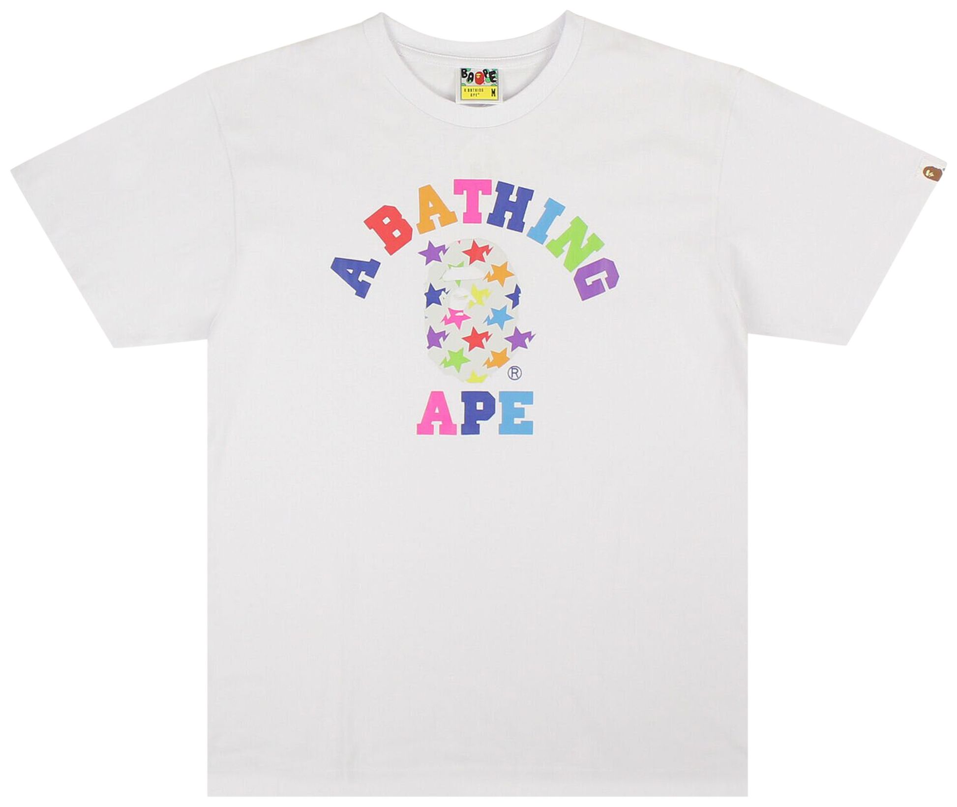 Buy BAPE ABC Rainbow T-Shirt 'Multicolor/White' - 0039 1000001XXART ...