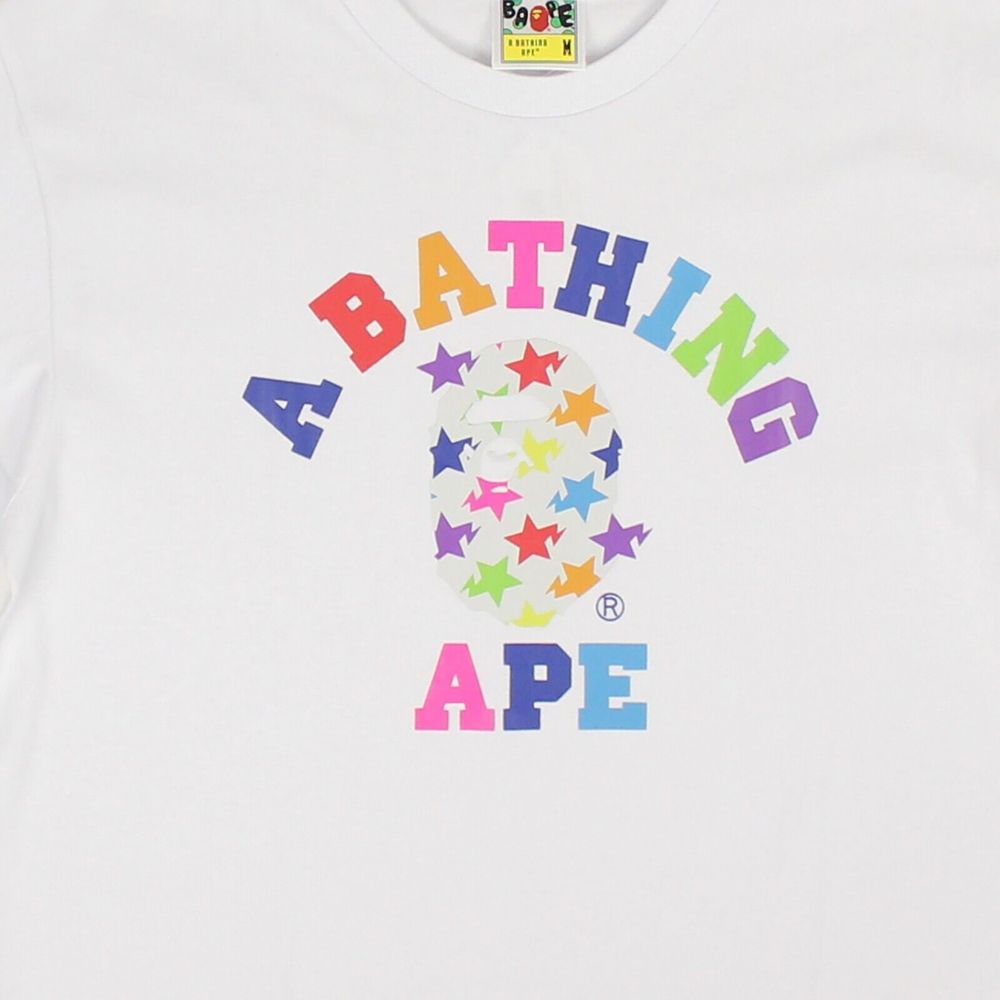 Buy BAPE ABC Rainbow T-Shirt 'Multicolor/White' - 0039 1000001XXART ...