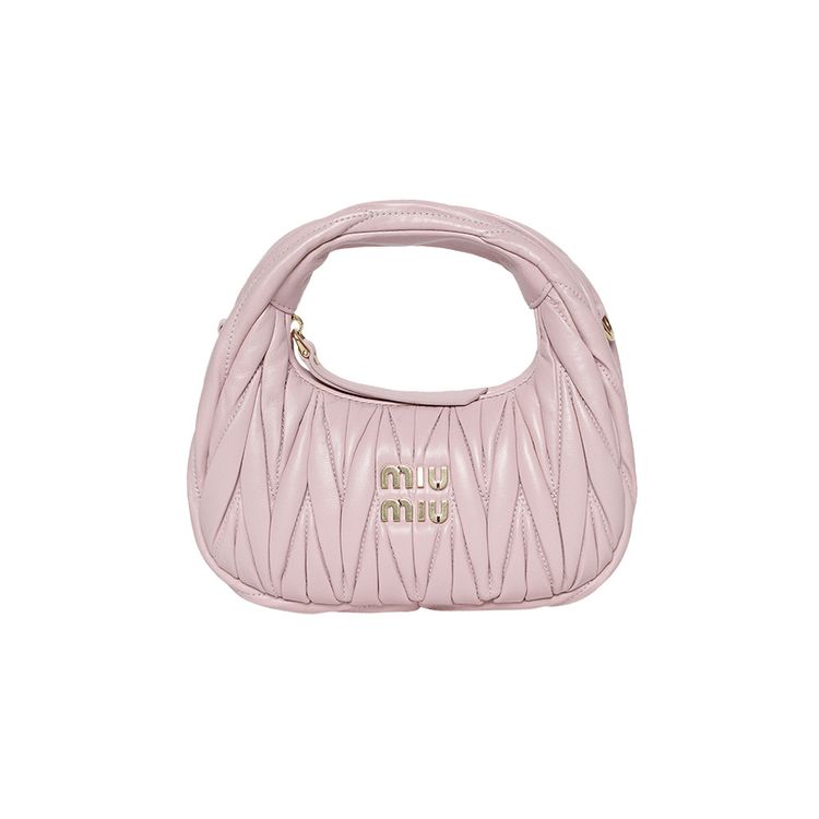 Buy Miu Miu Wander Matelass Nappa Leather Hobo Mini Bag 'Pink' - 5BP078 N88 F0E18 | GOAT
