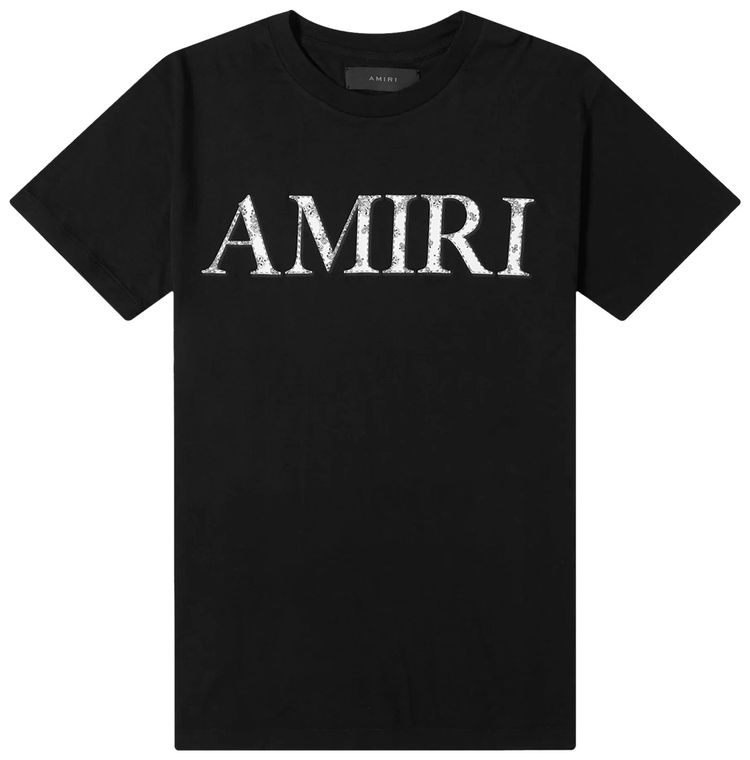 Buy Amiri Bandana Logo Tee 'Black' - MJLT002 001 BLAC | GOAT