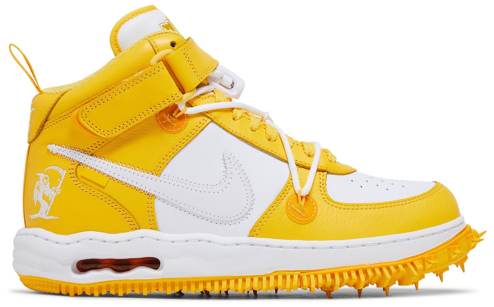 Buy Off-White x Nike Air Force 1 Mid SP Leather 'Varsity Maize ...