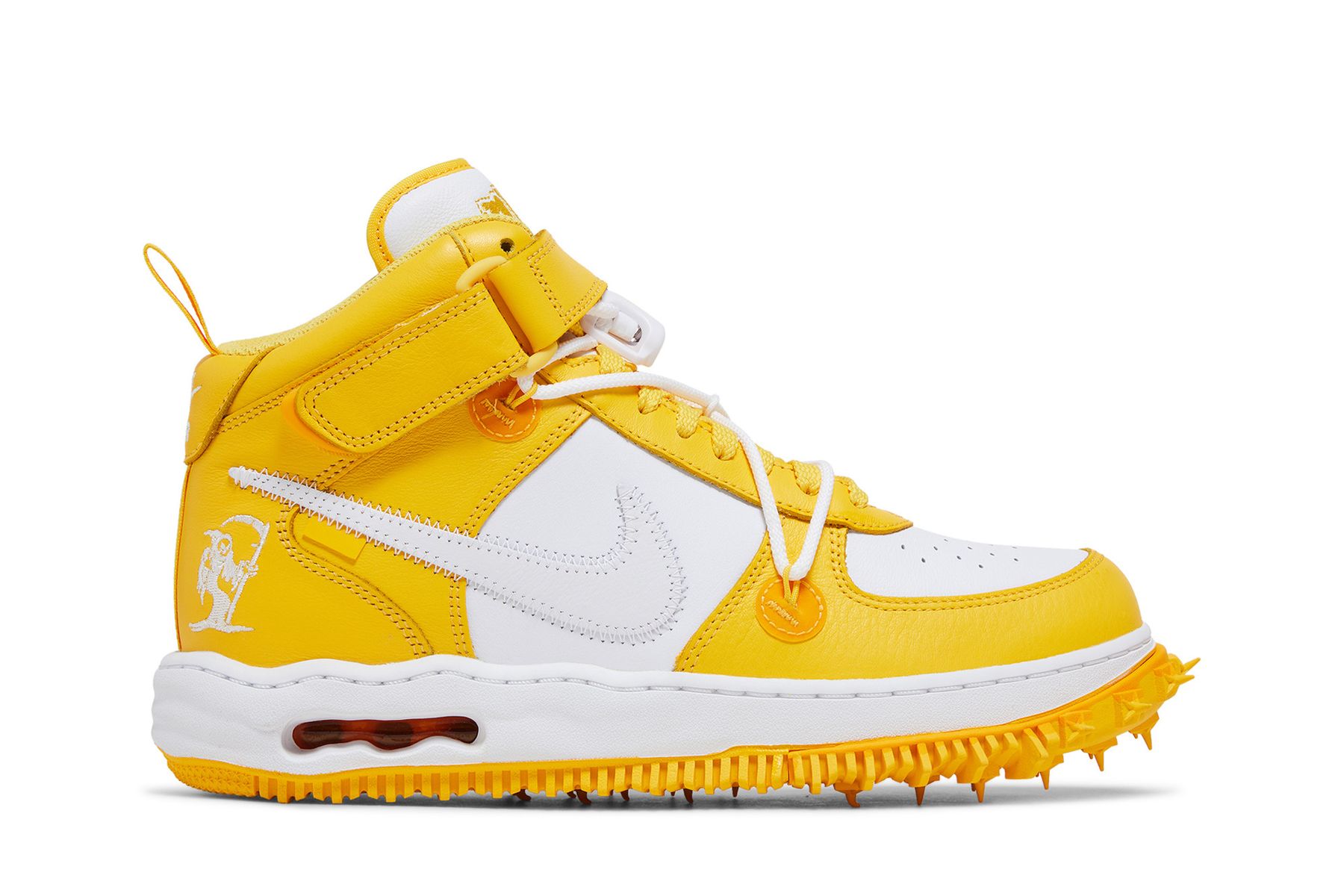 Buy Off-White x Nike Air Force 1 Mid SP Leather 'Varsity Maize ...