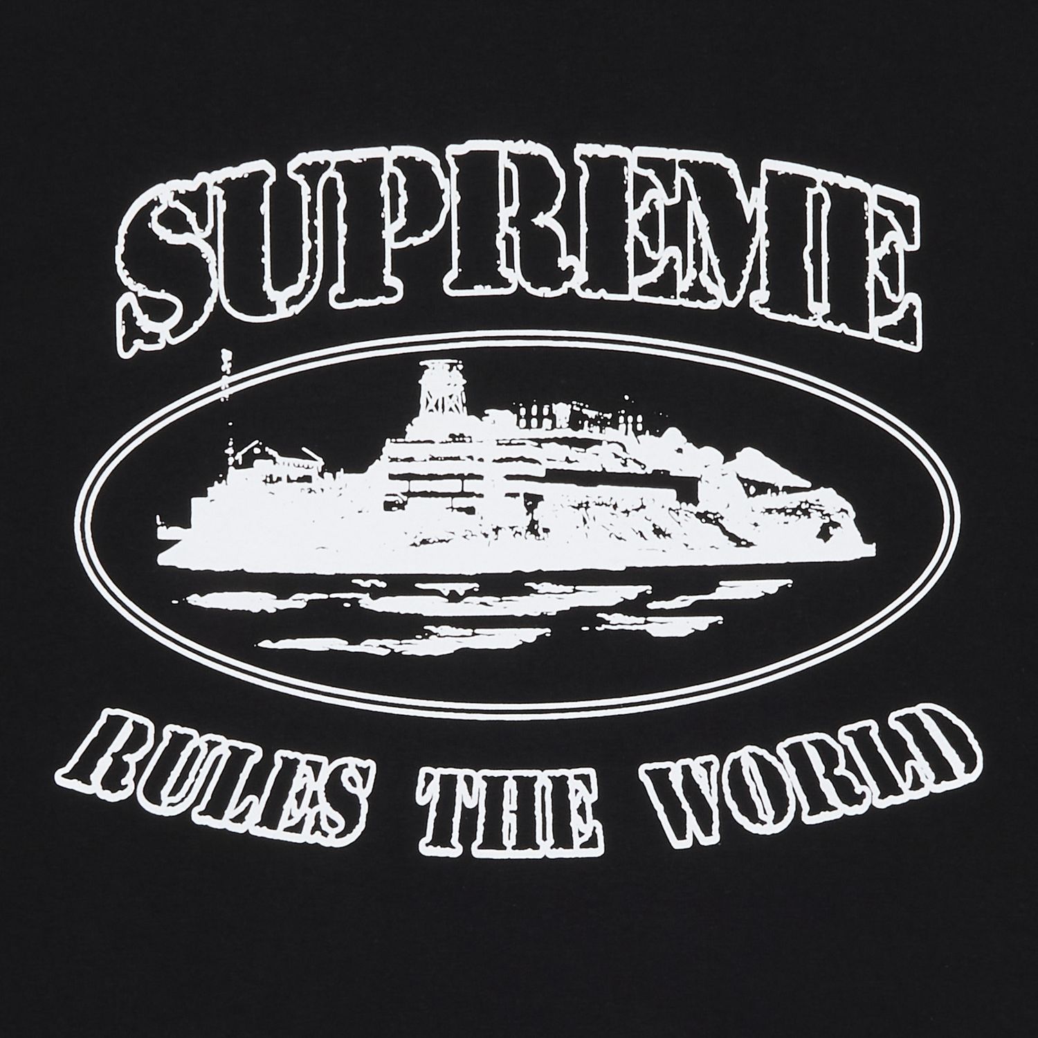 Buy Supreme x Corteiz Rules The World Tee 'Black' - FW23T58 BLACK | GOAT