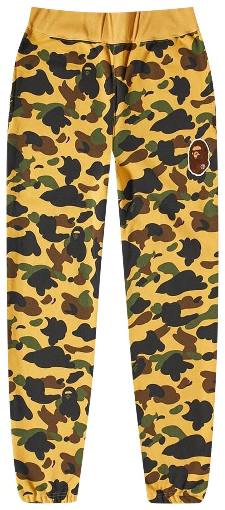 Buy BAPE 1St Camo Ape Head Patched Sweatpants 'Yellow' - 1I80 152 024 ...
